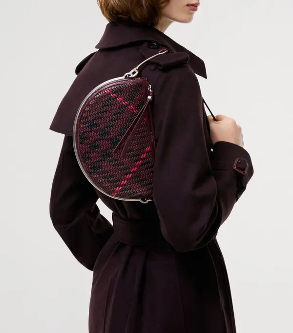 Burberry Small Woven Bridle Saddle Bag