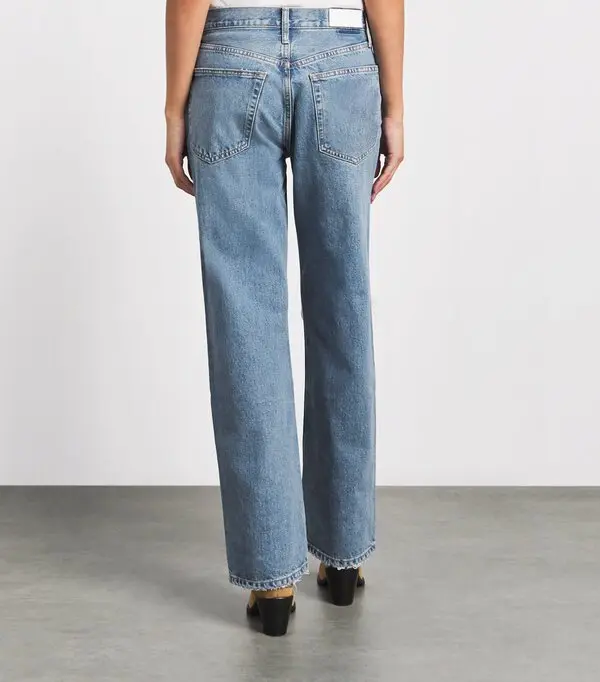 RE-DONE Distressed Mid-rise Straight Jeans