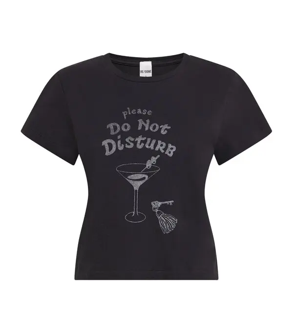 RE-DONE Cotton Dnd Print Boxy T-shirt - Black