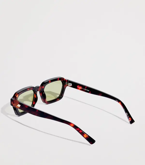 Le Specs Tension Rectangle Sunglasses - Brown