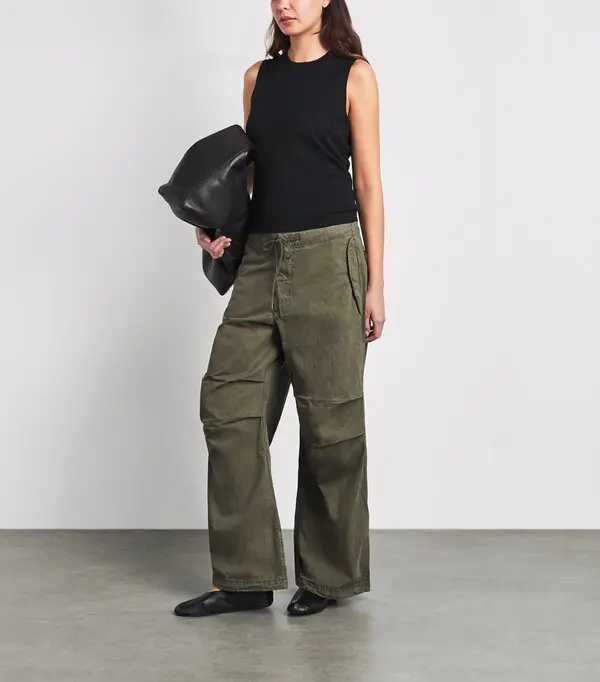 RE-DONE Cotton-blend Outer Cargo Trousers