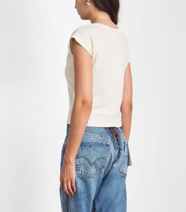 RE-DONE Cotton Cropped Frankie T-shirt