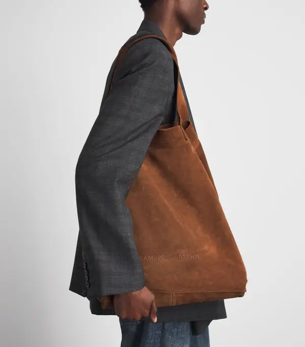 SAMSØE SAMSØE Suede Sadulwich Tote Bag
