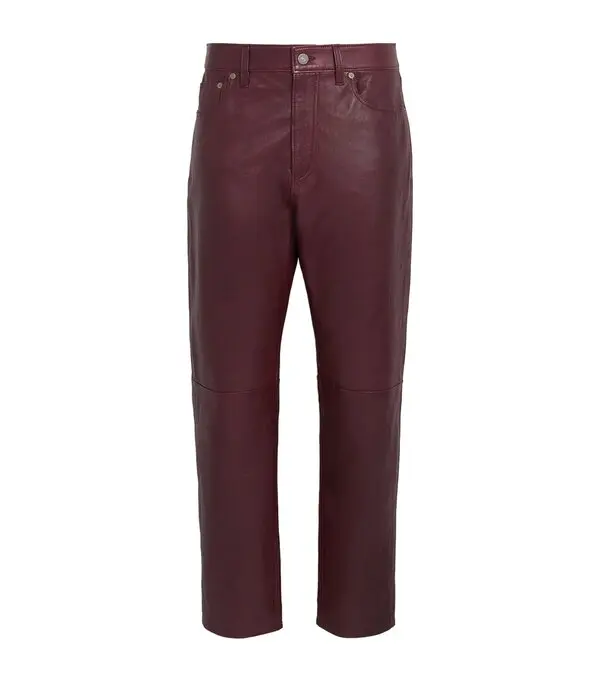 Polo Ralph Lauren Straight Leather Trousers