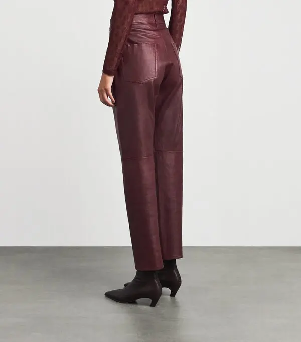 Polo Ralph Lauren Straight Leather Trousers