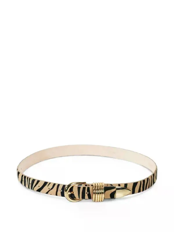 DEHANCHE Hollyhock Zebra-print Belt - Neutrals