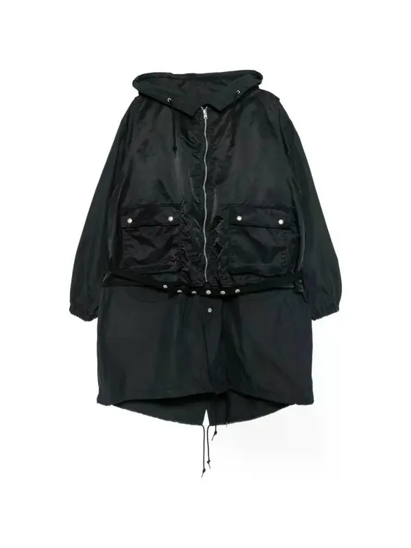 Comme Des Garçons Layered Hooded Coat