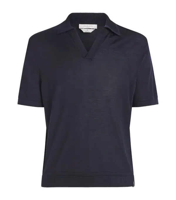 JACOB COHЁN Wool-silk Polo Shirt