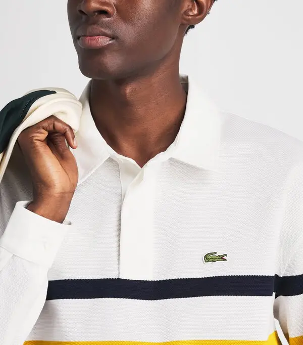 Lacoste Cotton Stripe Rugby Polo Shirt