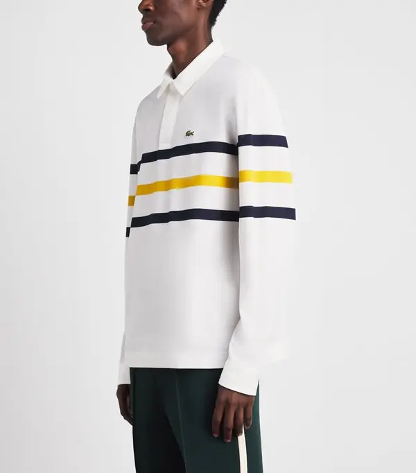 Lacoste Cotton Stripe Rugby Polo Shirt
