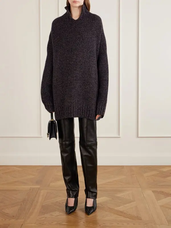 Khaite Novis Cashmere Mélange Sweater - Brown