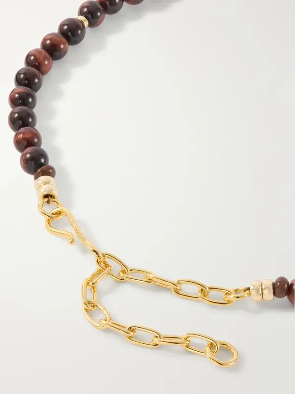 LIZZIE FORTUNATO Constellation Gold-plated -stone Beaded Necklace
