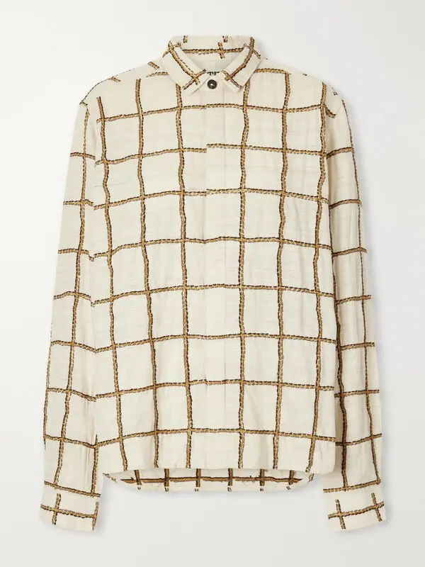 KARTIK RESEARCH Embroidered Woven Silk Shirt