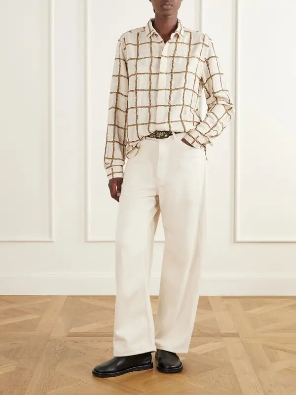 KARTIK RESEARCH Embroidered Woven Silk Shirt