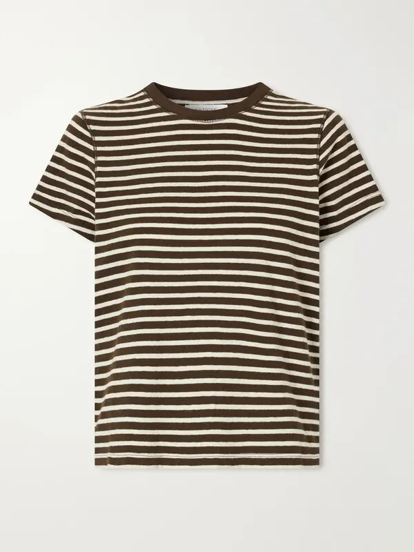 LA LIGNE Striped Cotton-jersey T-shirt