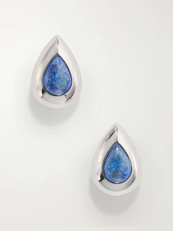 JULIETTA Vale Rhodium-plated Lapis Lazuli Earrings