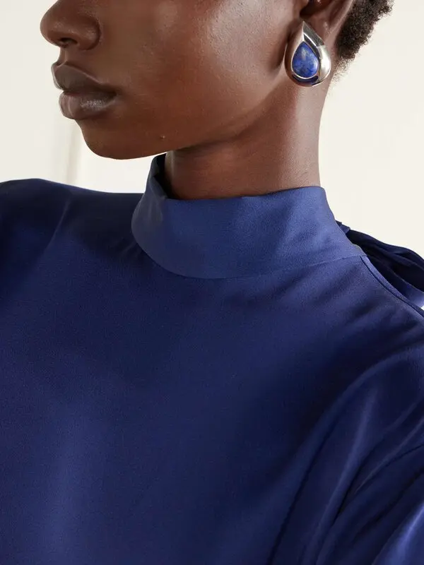 JULIETTA Vale Rhodium-plated Lapis Lazuli Earrings