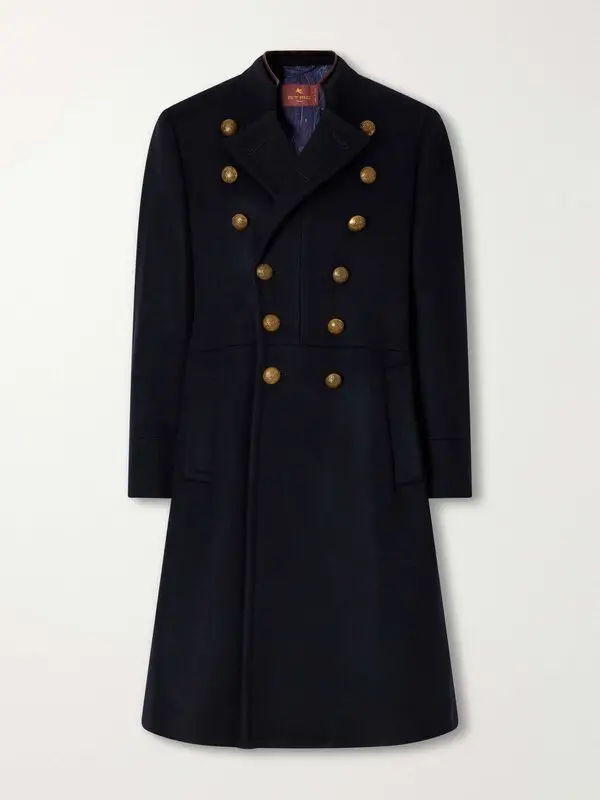 Etro Double-breasted Wool-blend Coat