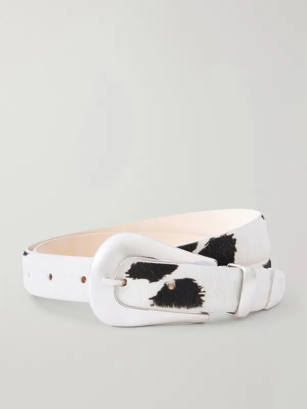 DEHANCHE Colette Calf Hair Belt - Neutrals