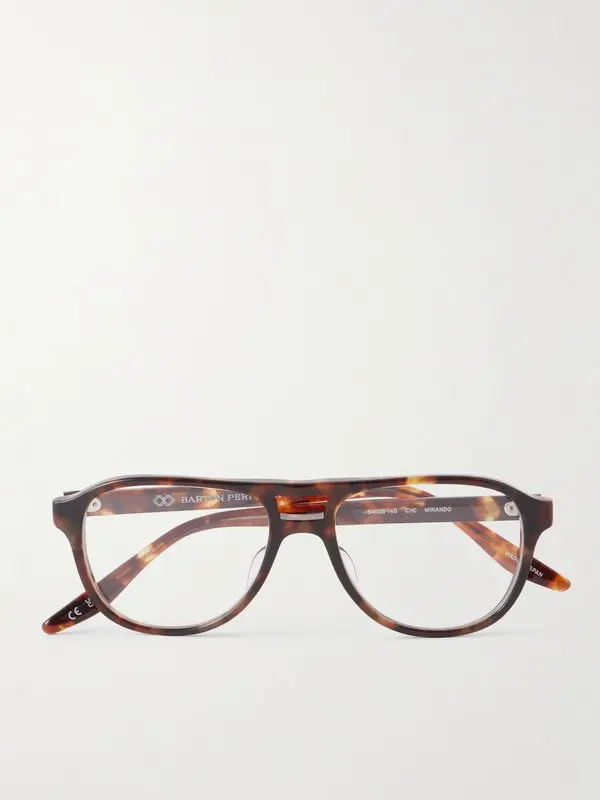 Barton Perreira Mirando Havana Aviator-style Acetate Glasses - Tortoiseshell