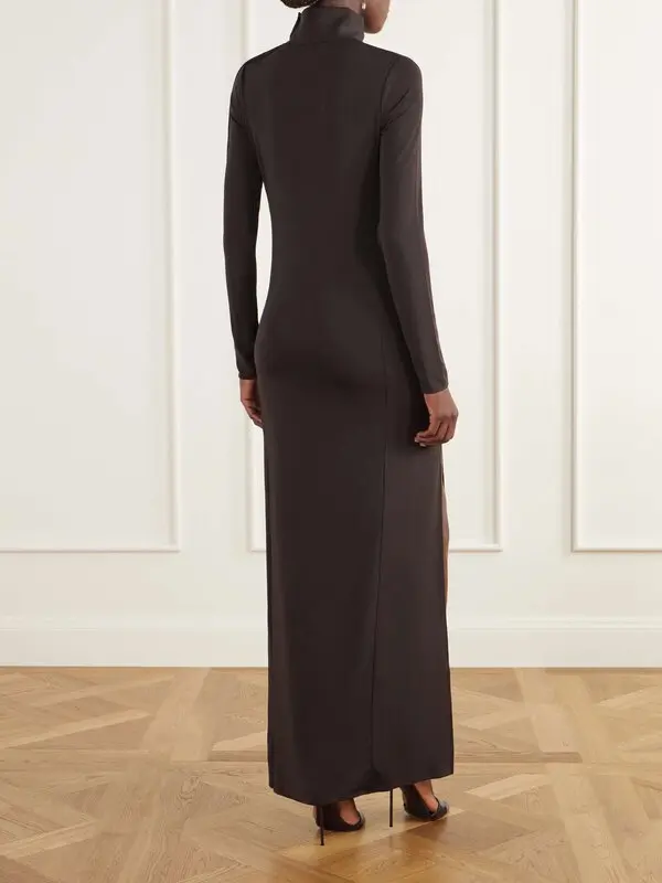 COURREGES Stretch-jersey Turtleneck Maxi Dress