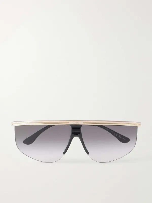 Chloé D-frame Gold-tone Sunglasses