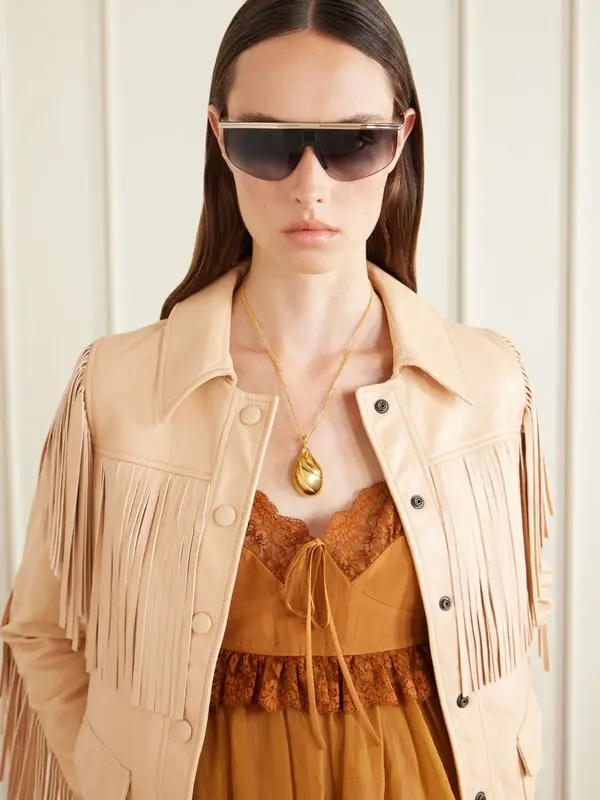 Chloé D-frame Gold-tone Sunglasses