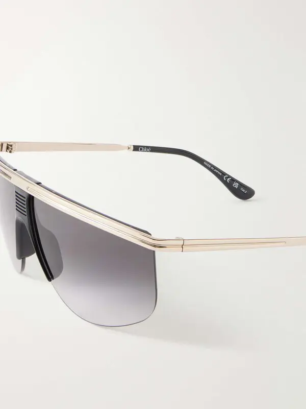 Chloé D-frame Gold-tone Sunglasses