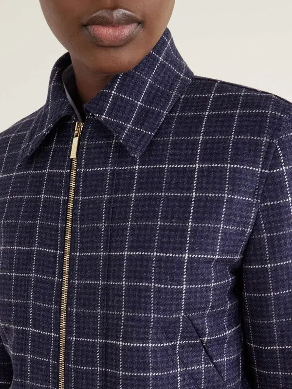 Thom Browne Cropped Checked Wool-tweed Jacket