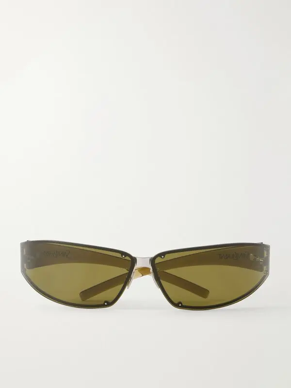 Saint Laurent Sl 963 Square-frame -tone Sunglasses - Silver