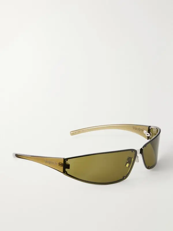 Saint Laurent Sl 963 Square-frame -tone Sunglasses - Silver