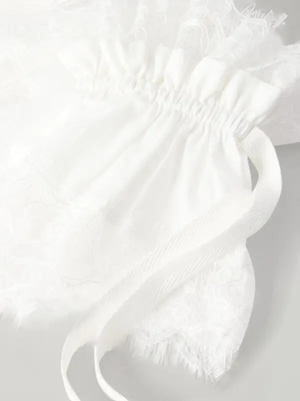 ANN DEMEULEMEESTER Birte Lace-trimmed Cotton Cuffs