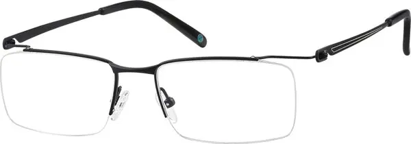 Zenni Rectangle Glasses Titanium Frame - Black