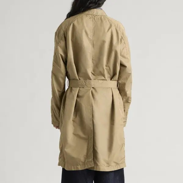 Comme Des Garçons Pleated Back Garment Treated Trench Coat