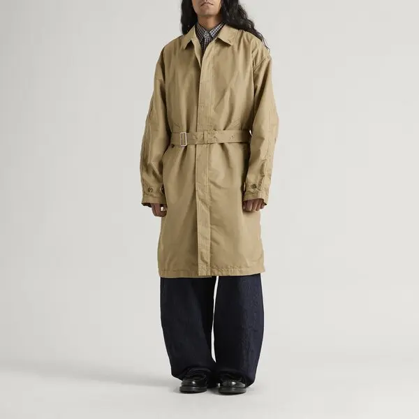 Comme Des Garçons Pleated Back Garment Treated Trench Coat