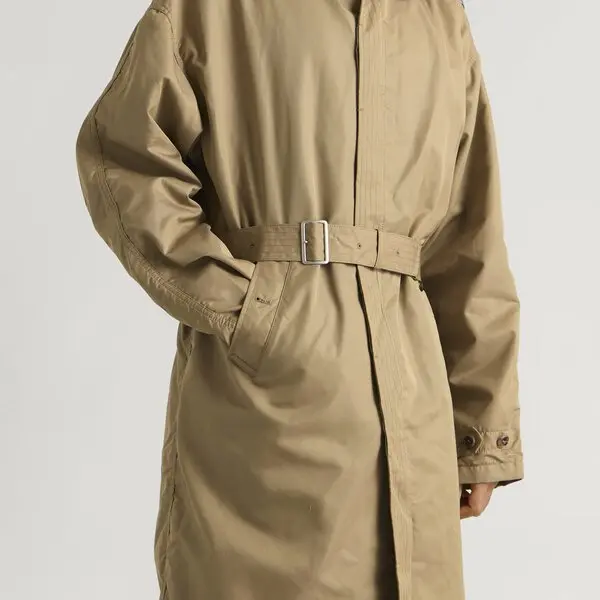 Comme Des Garçons Pleated Back Garment Treated Trench Coat