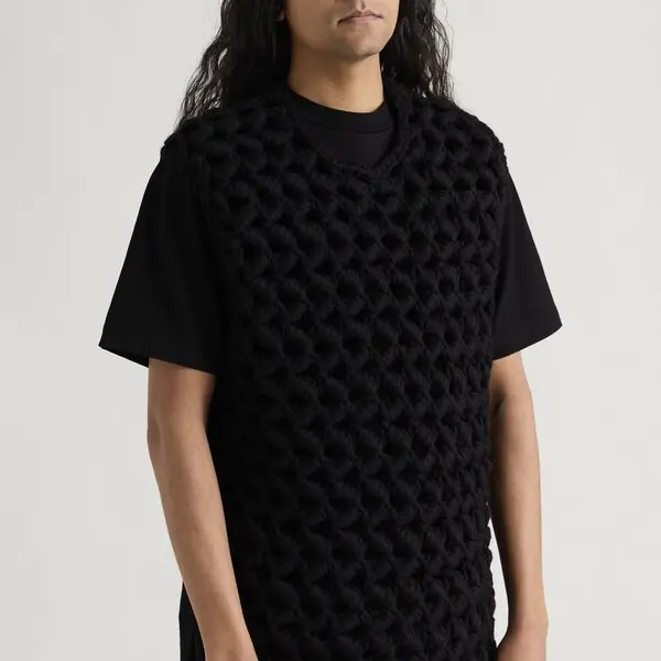 Comme Des Garçons Open Weave Crochet Vest