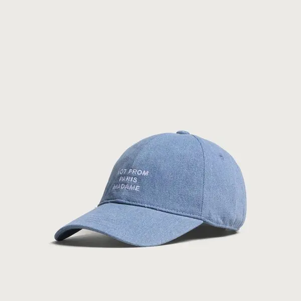 Drole De Monsieur Denim Slogan Cap