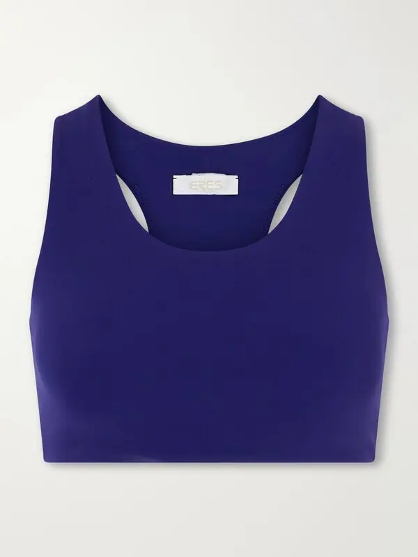 ERES Marie-josé Cutout Embroidered Stretch-jersey Sports Bra - Blue