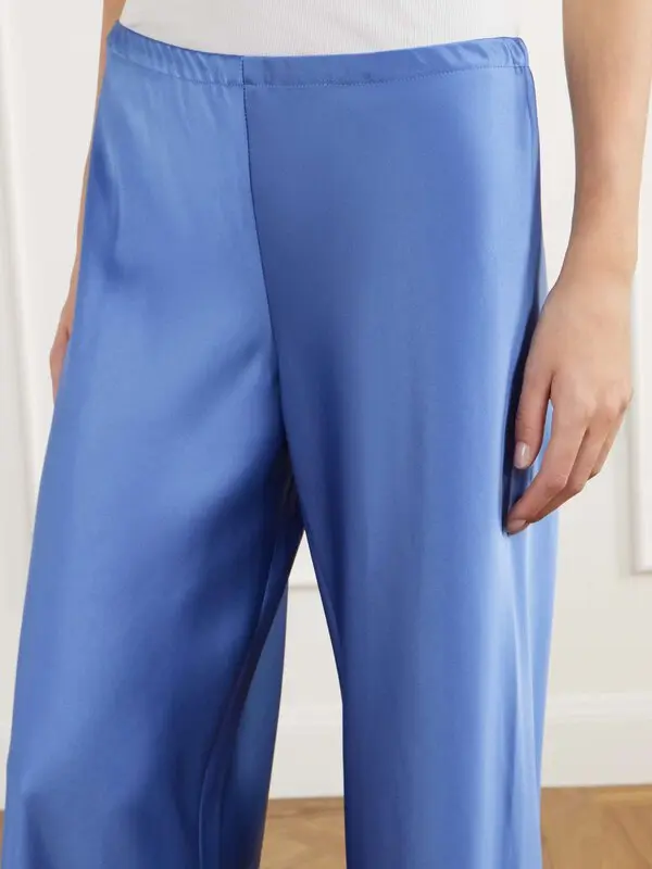 LA LIGNE Colby Satin Wide-leg Pants