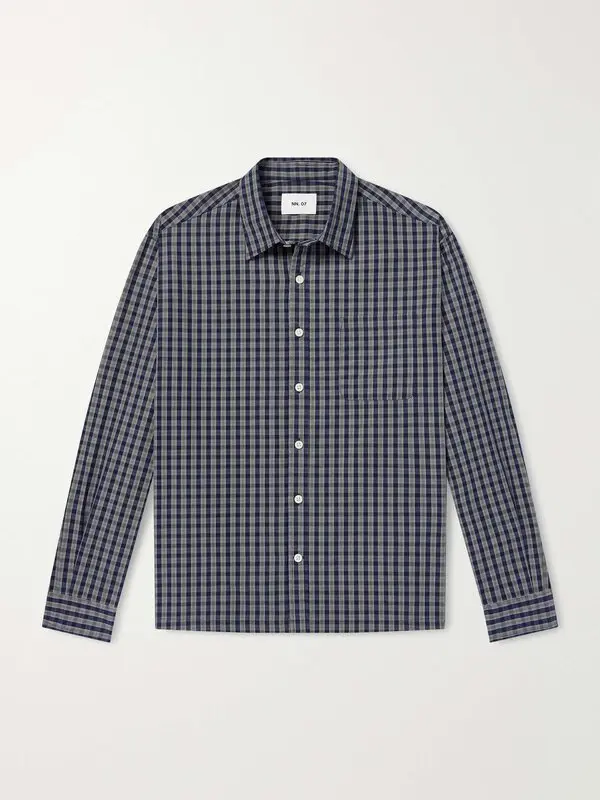 Nn07 Deon 50035 Checked Organic Cotton Shirt