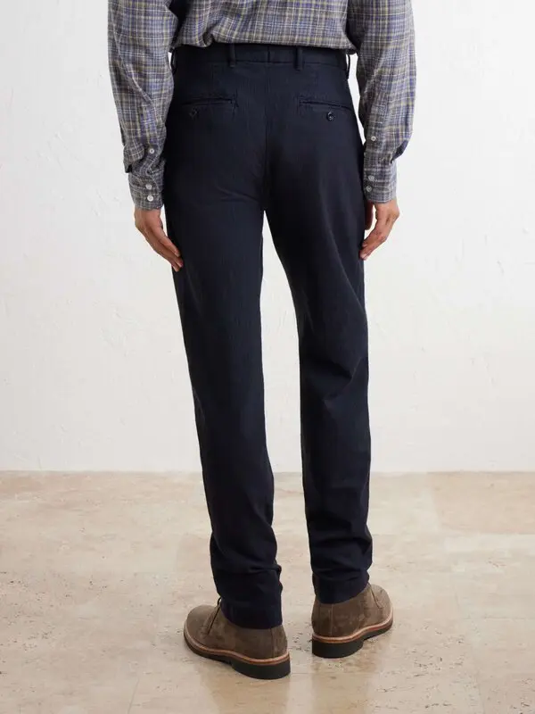 Hartford Taylor Tapered Cotton-blend Piqué Trousers
