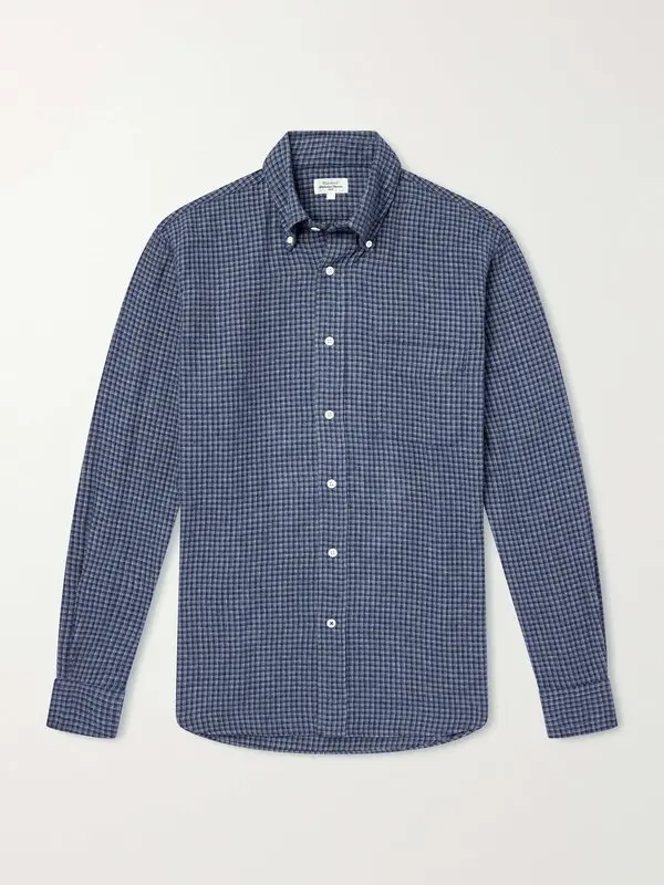 Hartford Pitt Checked Cotton-flannel Shirt