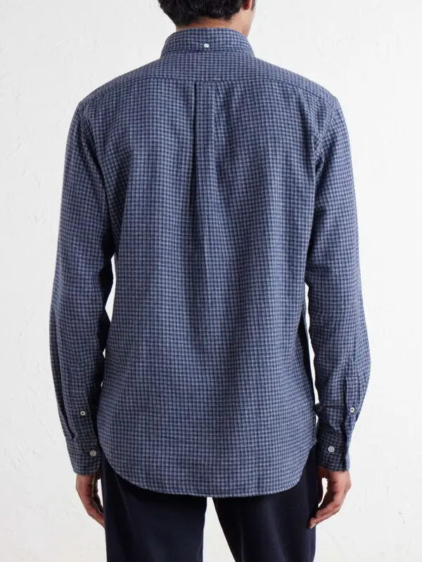 Hartford Pitt Checked Cotton-flannel Shirt