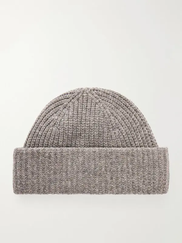 Nn07 Sailor 6650 Ribbed Wool-blend Beanie - Gray