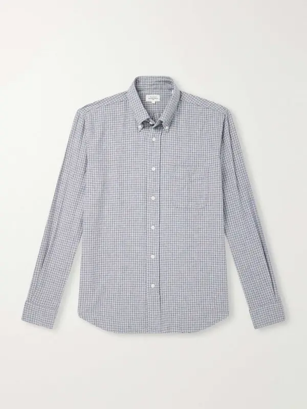 Hartford Pitt Checked Cotton-flannel Shirt
