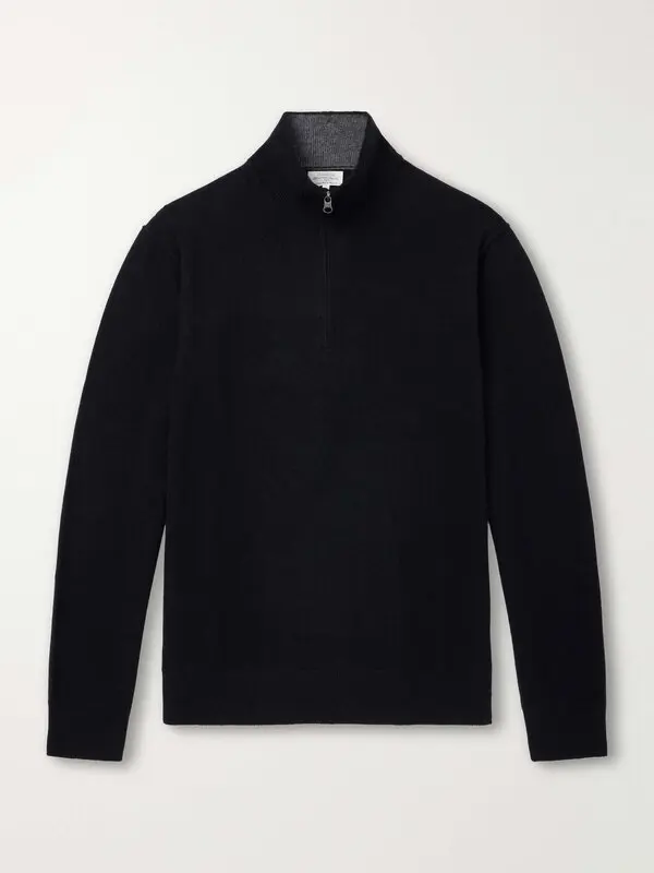 Hartford Wool And Cashmere-blend Half-zip Sweater