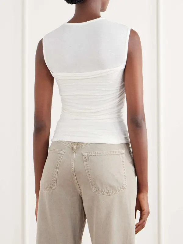 AGOLDE Theodore Ruched Jersey Tank