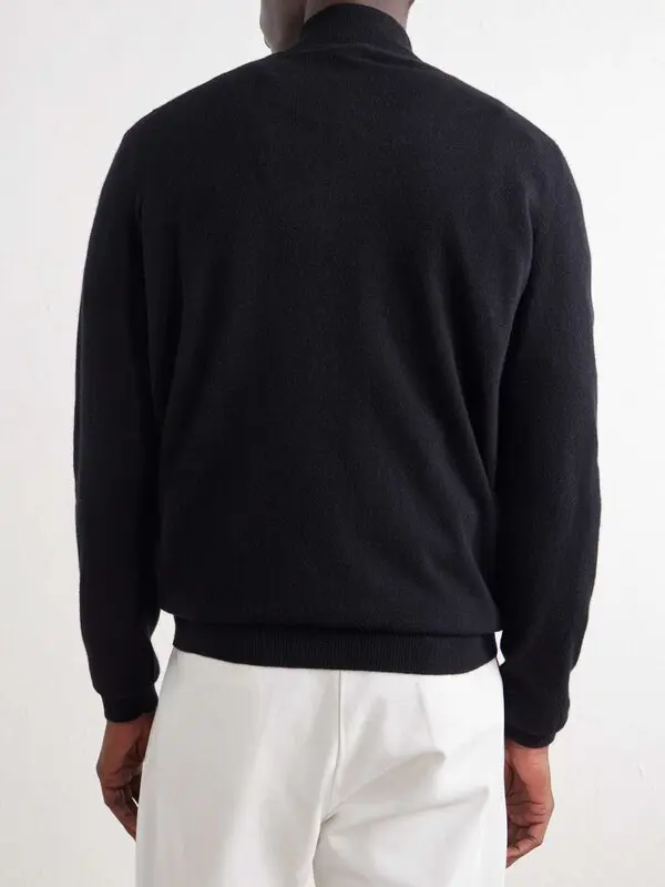 GHIAIA Cashmere Half-zip Sweater