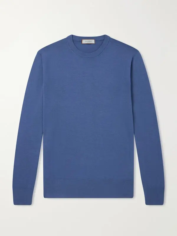 Canali Wool Sweater - Blue